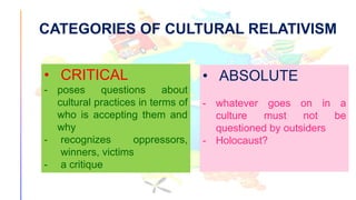 Cultural relativism & Ethnocentrism | PPTX