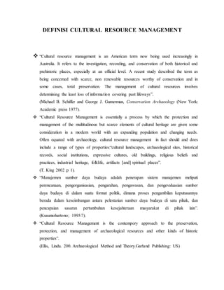 Cultural resource management | DOCX