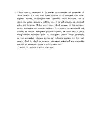 Cultural resource management | DOCX