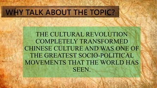 Chinese Cultural revolution | PPTX