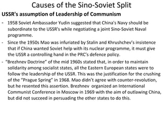 IB History: Sino-Soviet Split | PPT