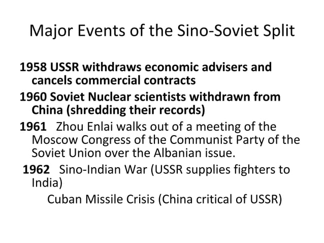 IB History: Sino-Soviet Split | PPT