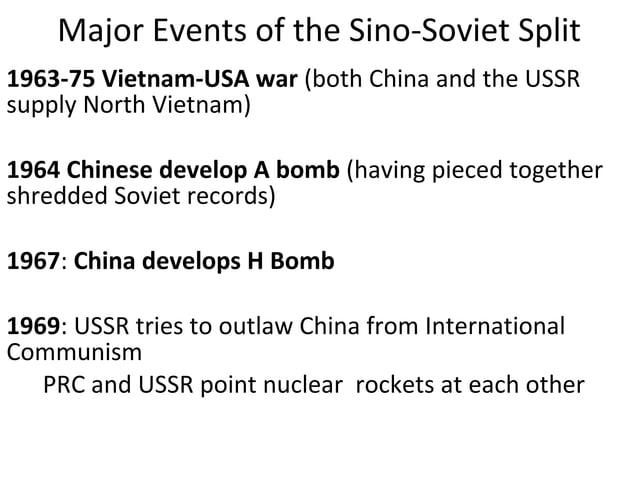 IB History: Sino-Soviet Split | PPT