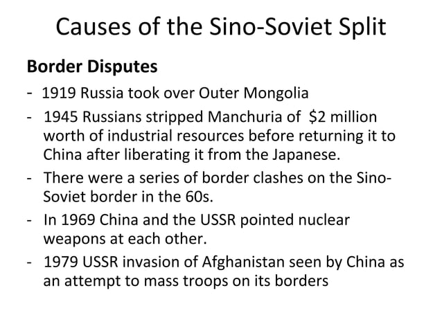 IB History: Sino-Soviet Split | PPT