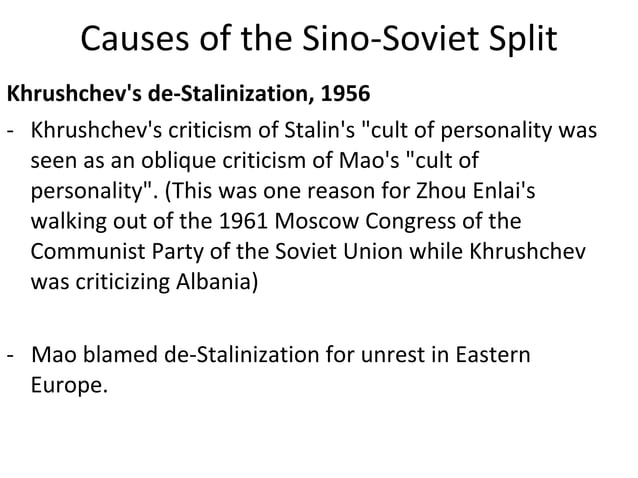 IB History: Sino-Soviet Split | PPT