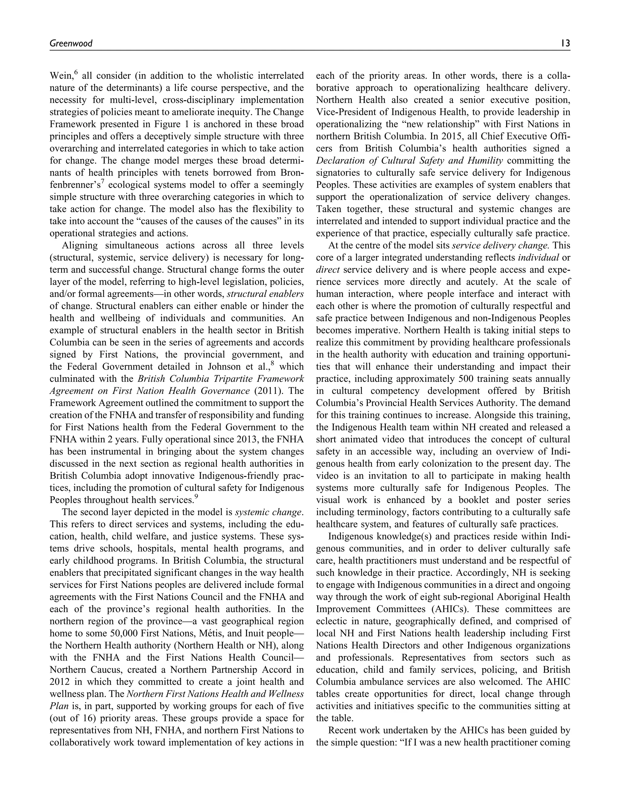 Modelling Change andCultural safety | PDF