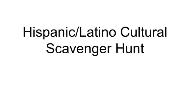 Team Force: Cultural Scavenger Hunt | PPTX | Education