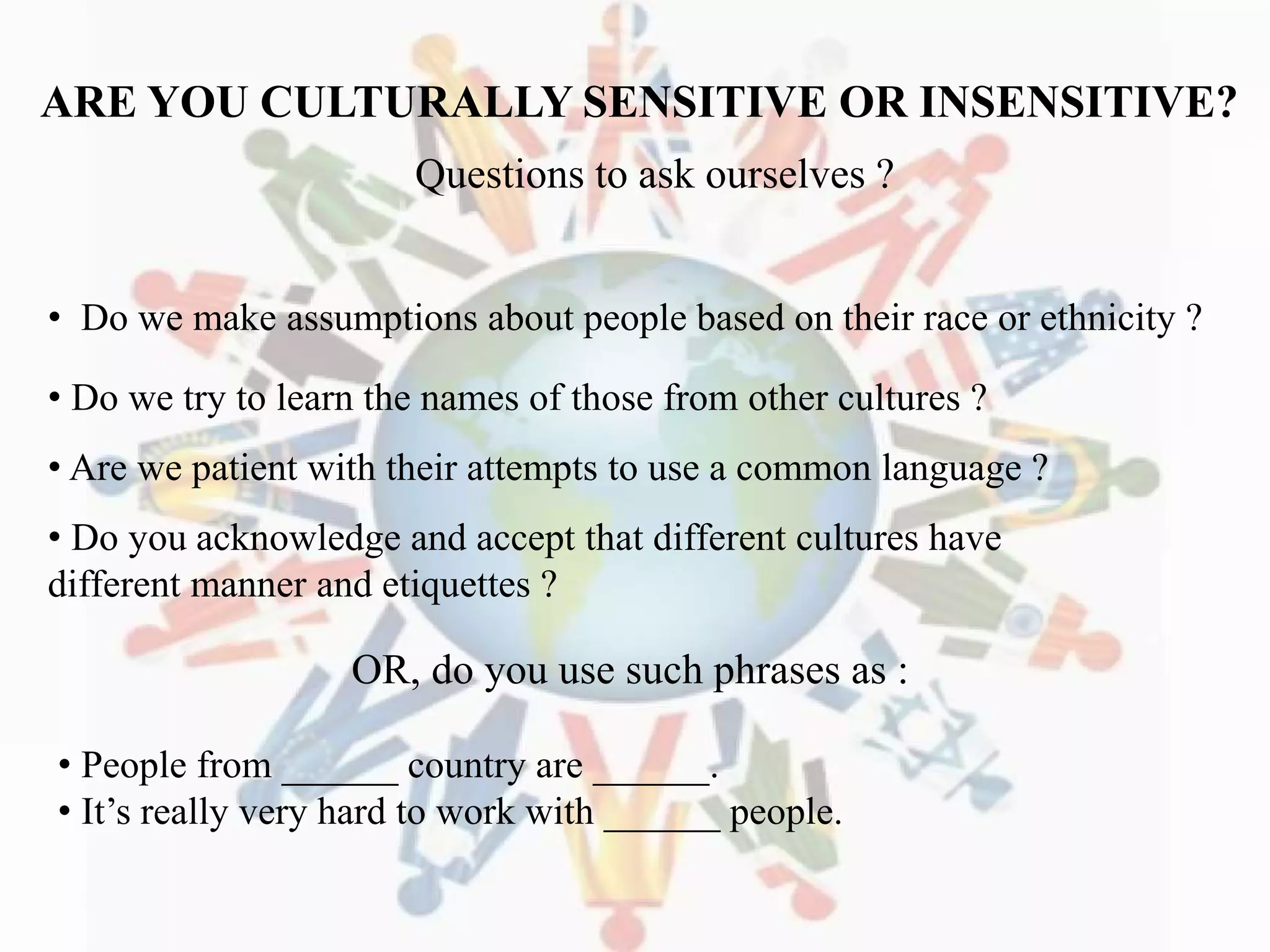 Cultural sensitivity | PPTX