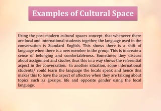 Cultural space & Urban Place | PPTX