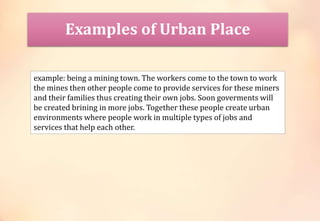 Cultural space & Urban Place | PPTX