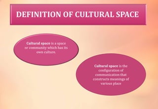 Cultural space & Urban Place | PPTX