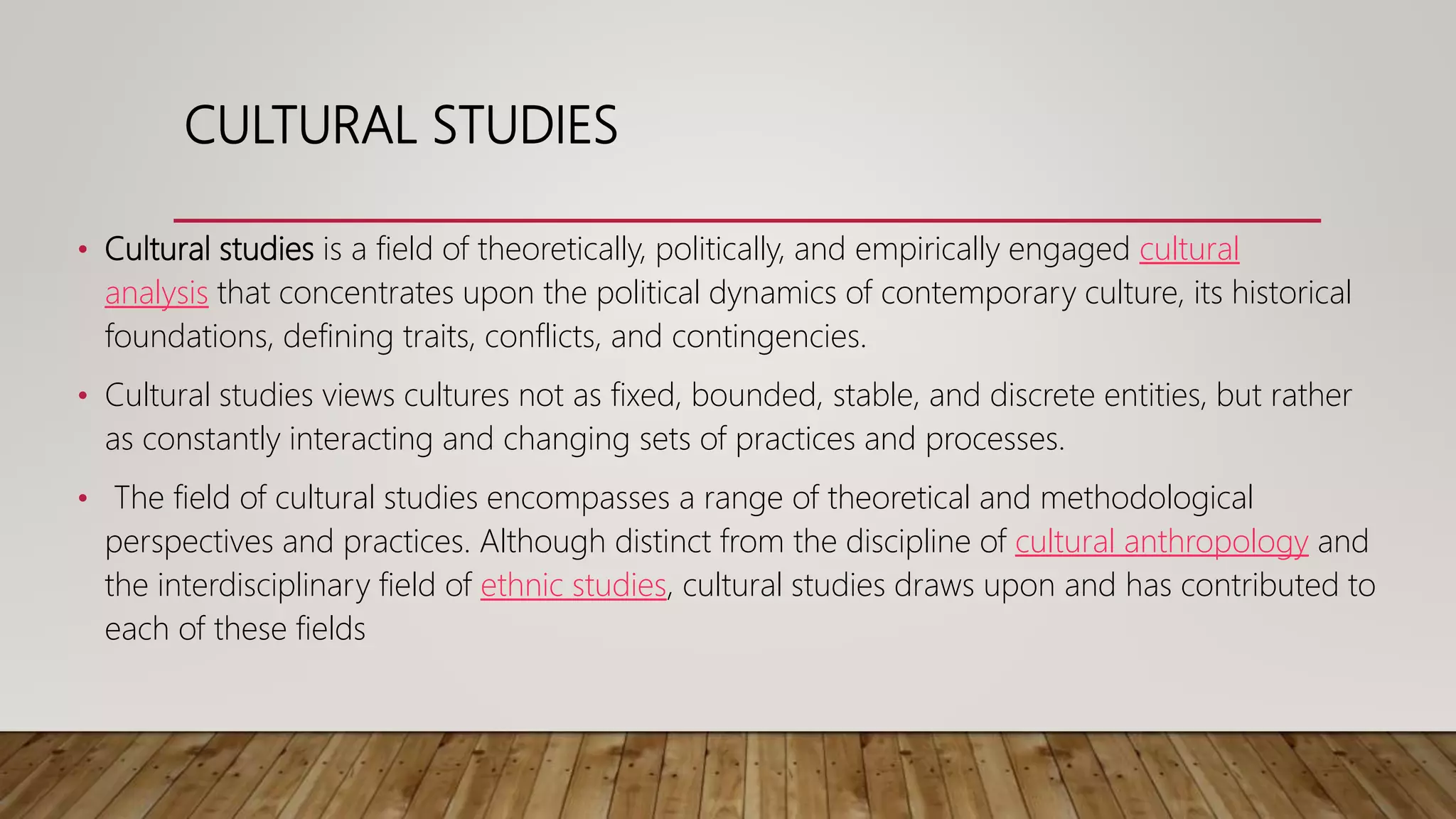 Cultural studies: An Introduction | PPTX