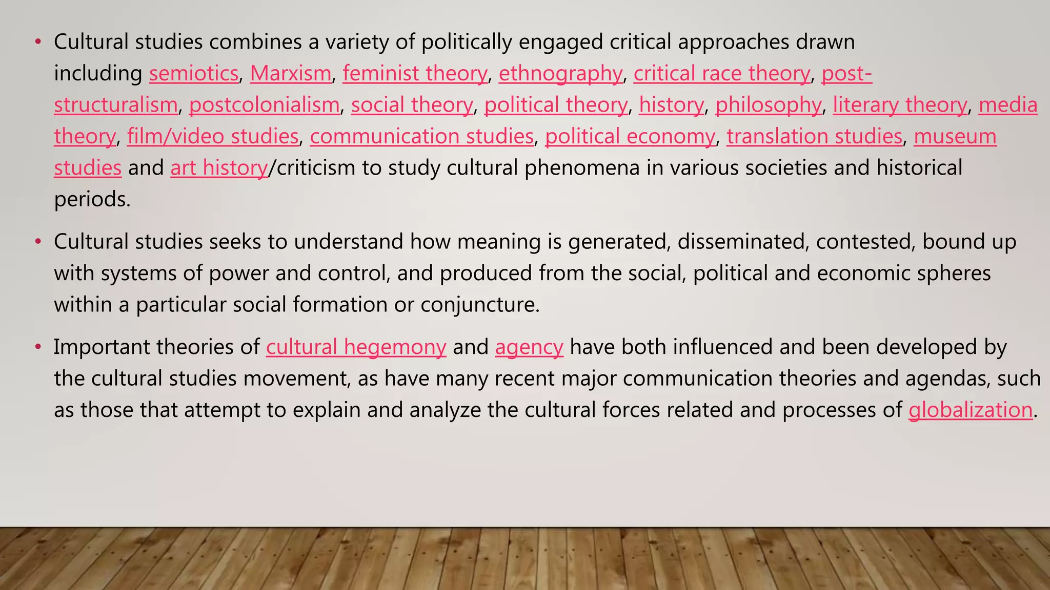 Cultural studies: An Introduction | PPTX