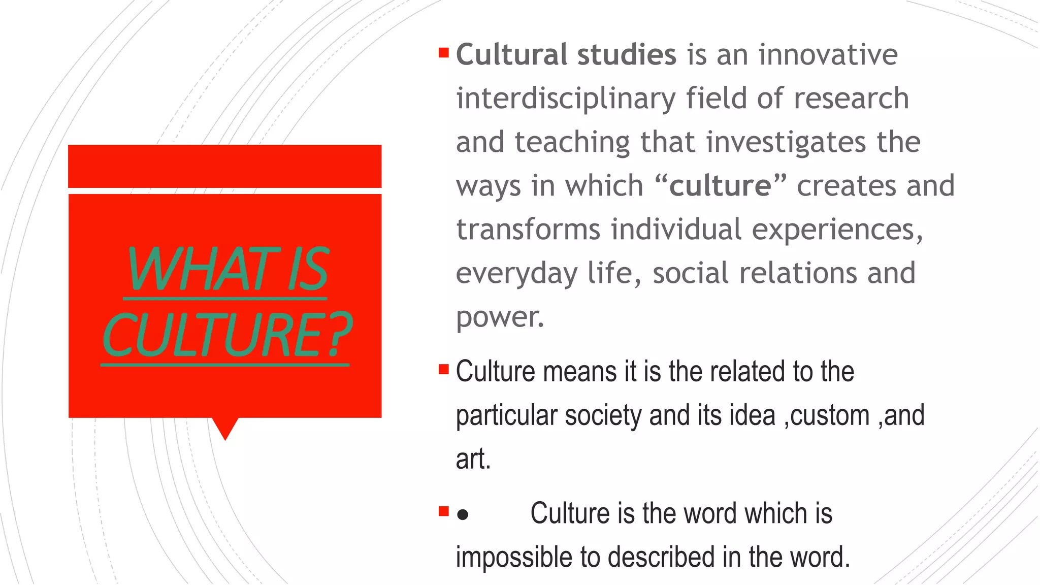 Five Types Of Cultural studies | PPTX
