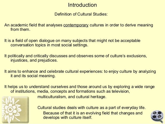 Cultural studies part 1-
