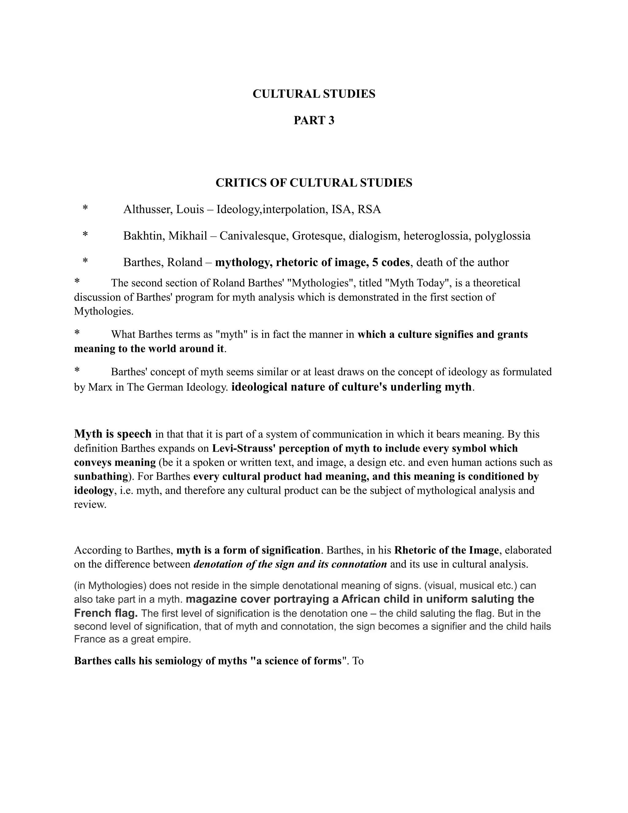 Cultural studies 3 | RTF