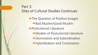 Cultural studies barker & jane ch8 | PPTX