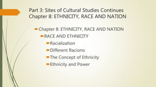 Cultural studies barker & jane ch8 | PPTX