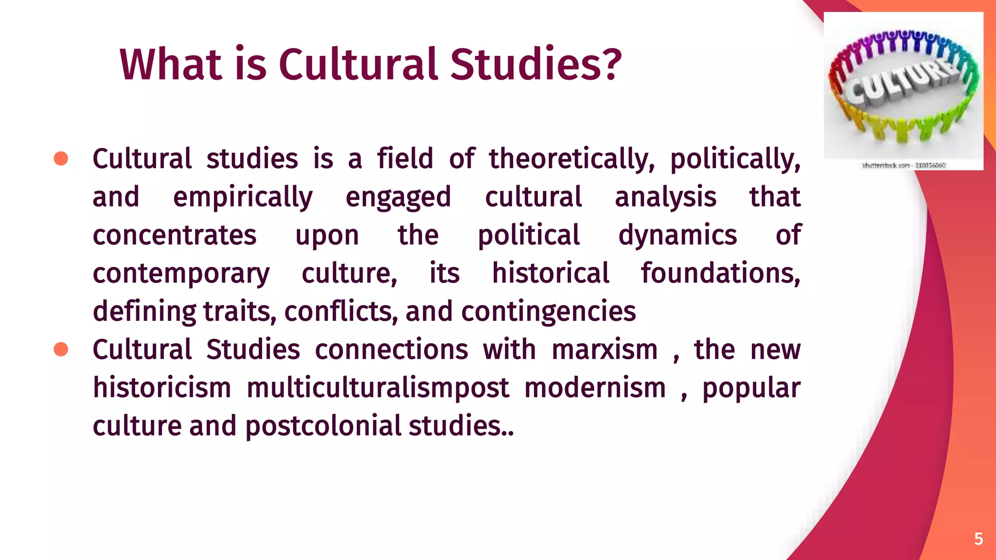 Media Culture and Cultural studies | PPTX