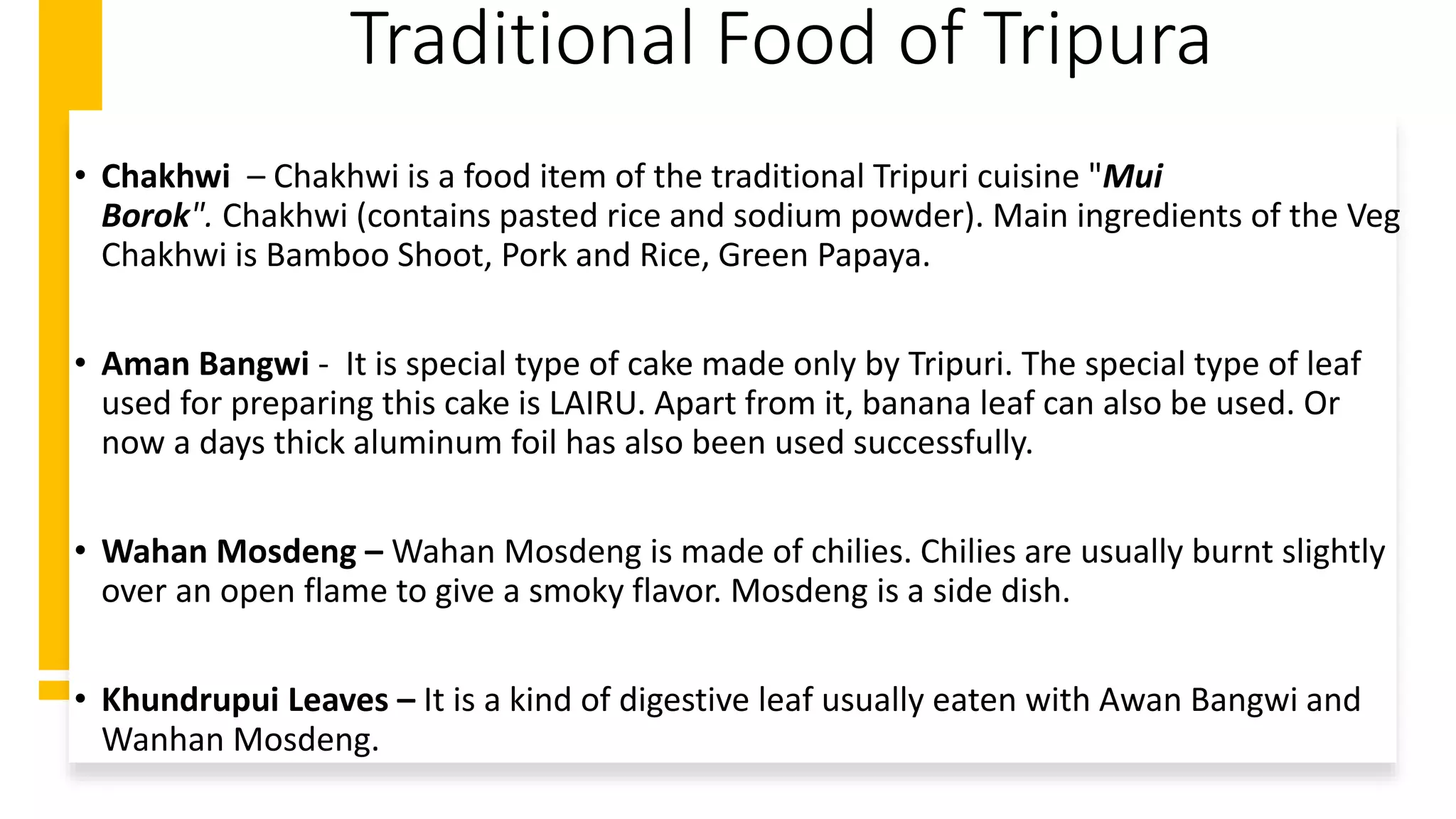 Cultural Survey of Tripura and Mizoram | PPTX
