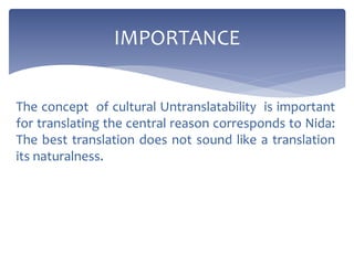 Cultural untranslability | PPT