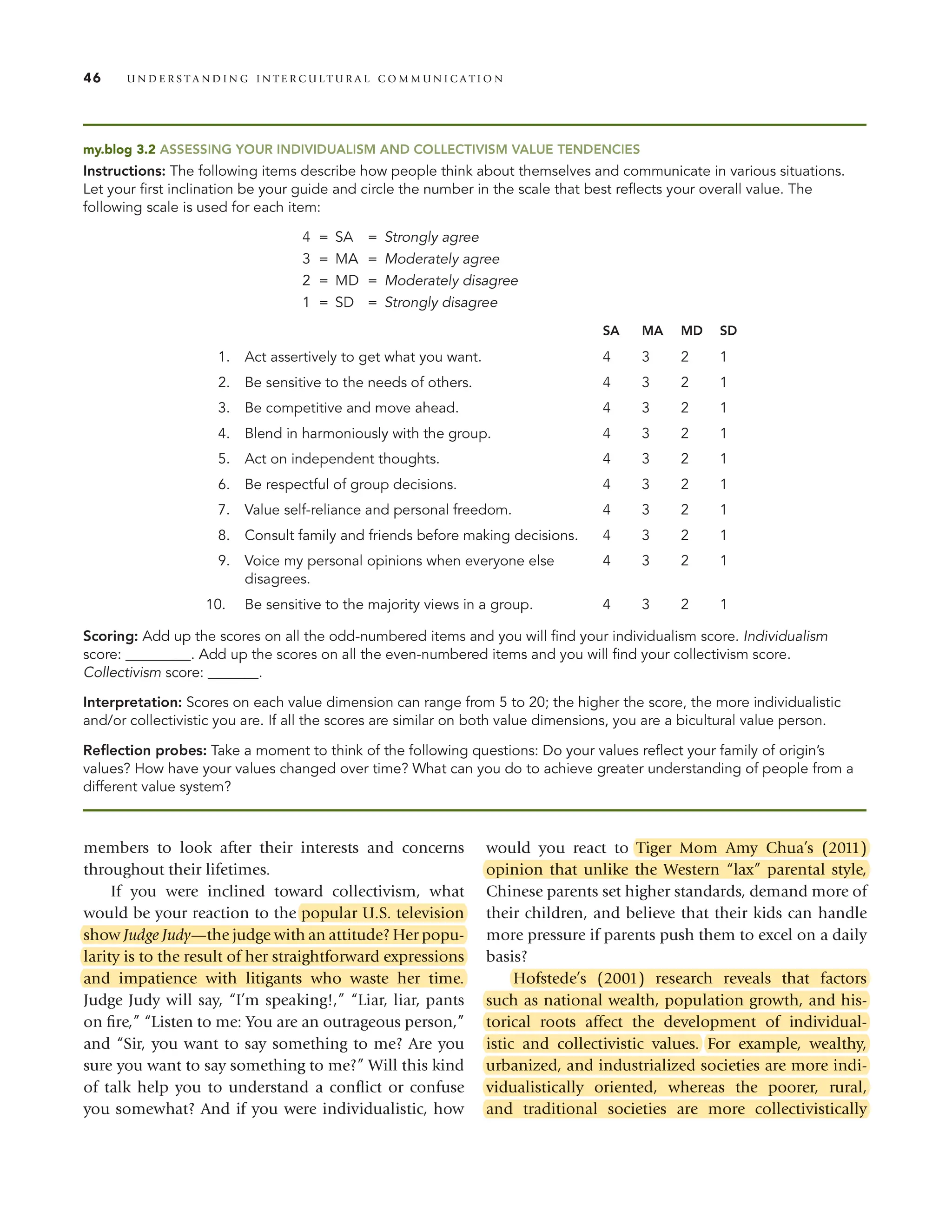 Cultural value dimensions Cultural value dimensions Cultural value ...