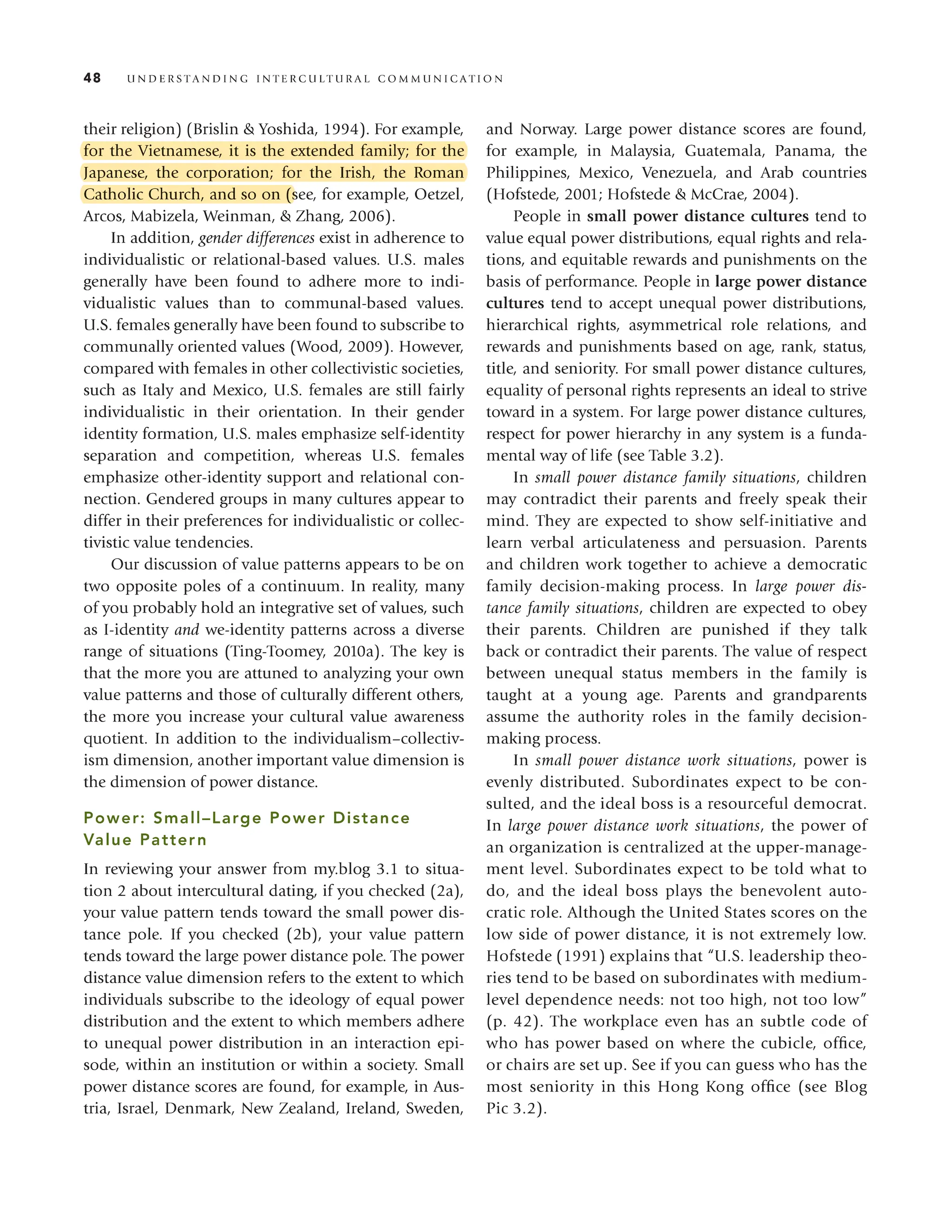 Cultural value dimensions Cultural value dimensions Cultural value ...