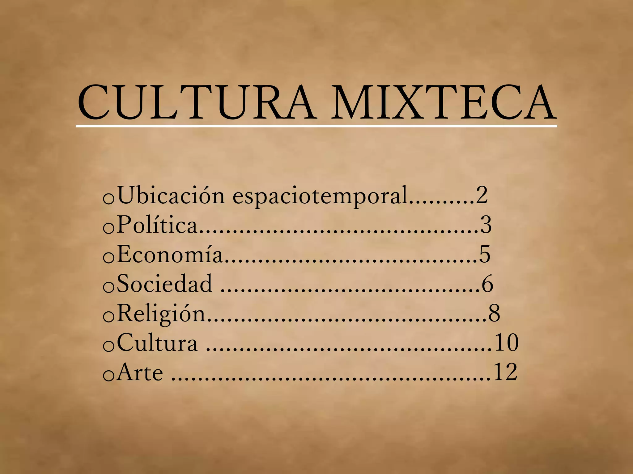 Cultura mixteca | PPTX