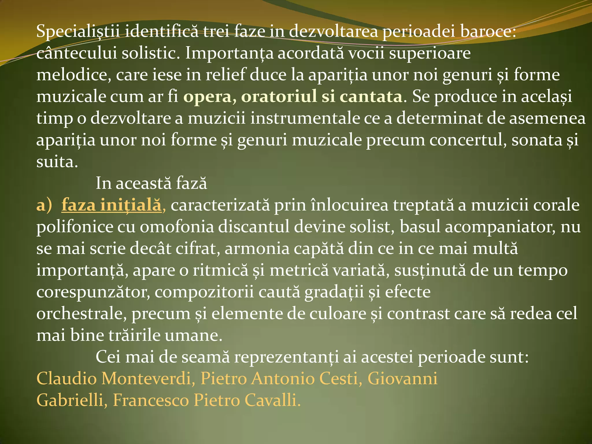 Cultura muzicala +än baroc | PPSX