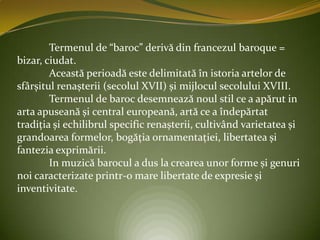 Cultura muzicala +än baroc | PPSX