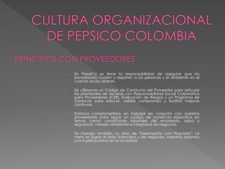Cultura organizacional pepsico | PPTX