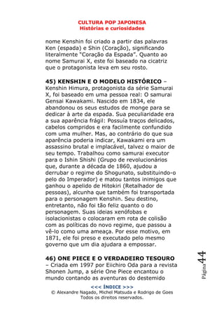 Cultura pop japonesa histórias e curiosidades | PDF