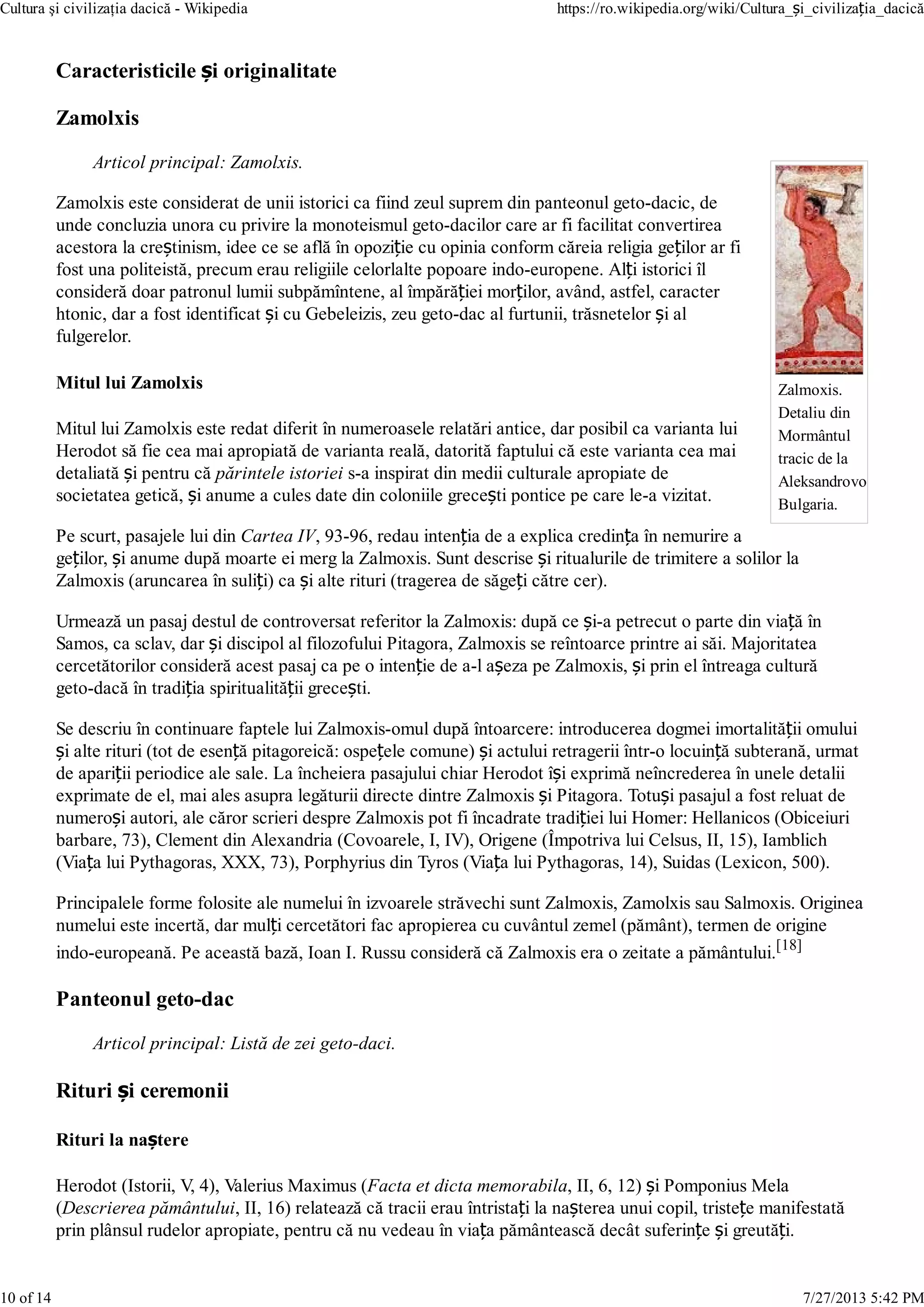 Cultura si civilizatia dacica | PDF