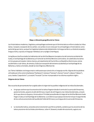 Cultura taína | DOCX