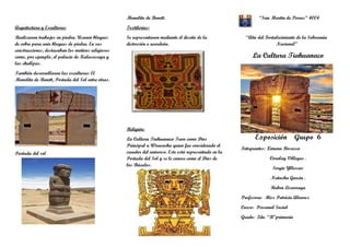 CULTURA TIAHUANACO, SUS ORIGENES Y MANIFESTACIONES CULTURALES | DOCX