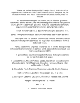 Cultura vitei de vie | DOCX