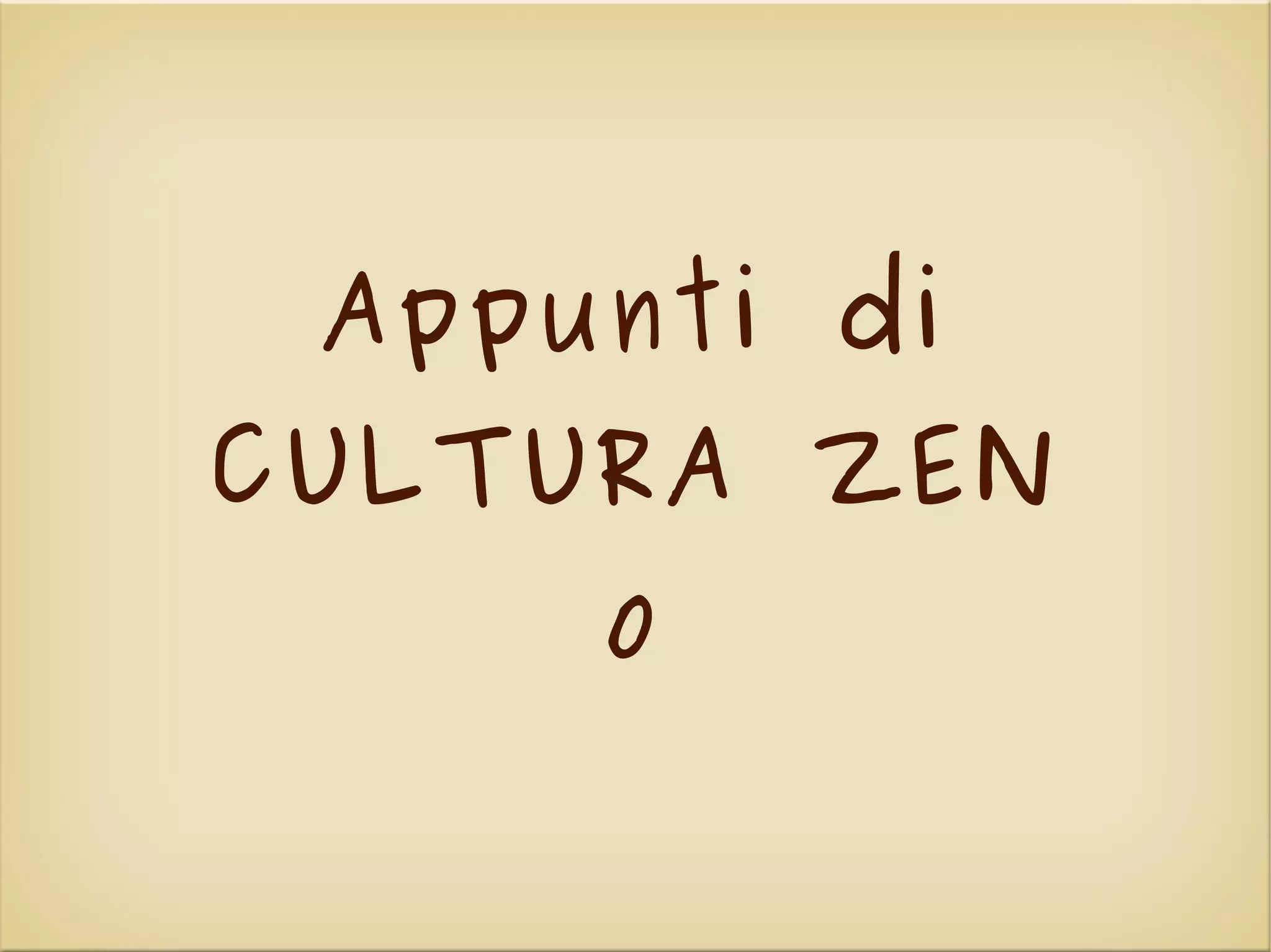 Cultura Zen - Panoramica del Corso | ODP