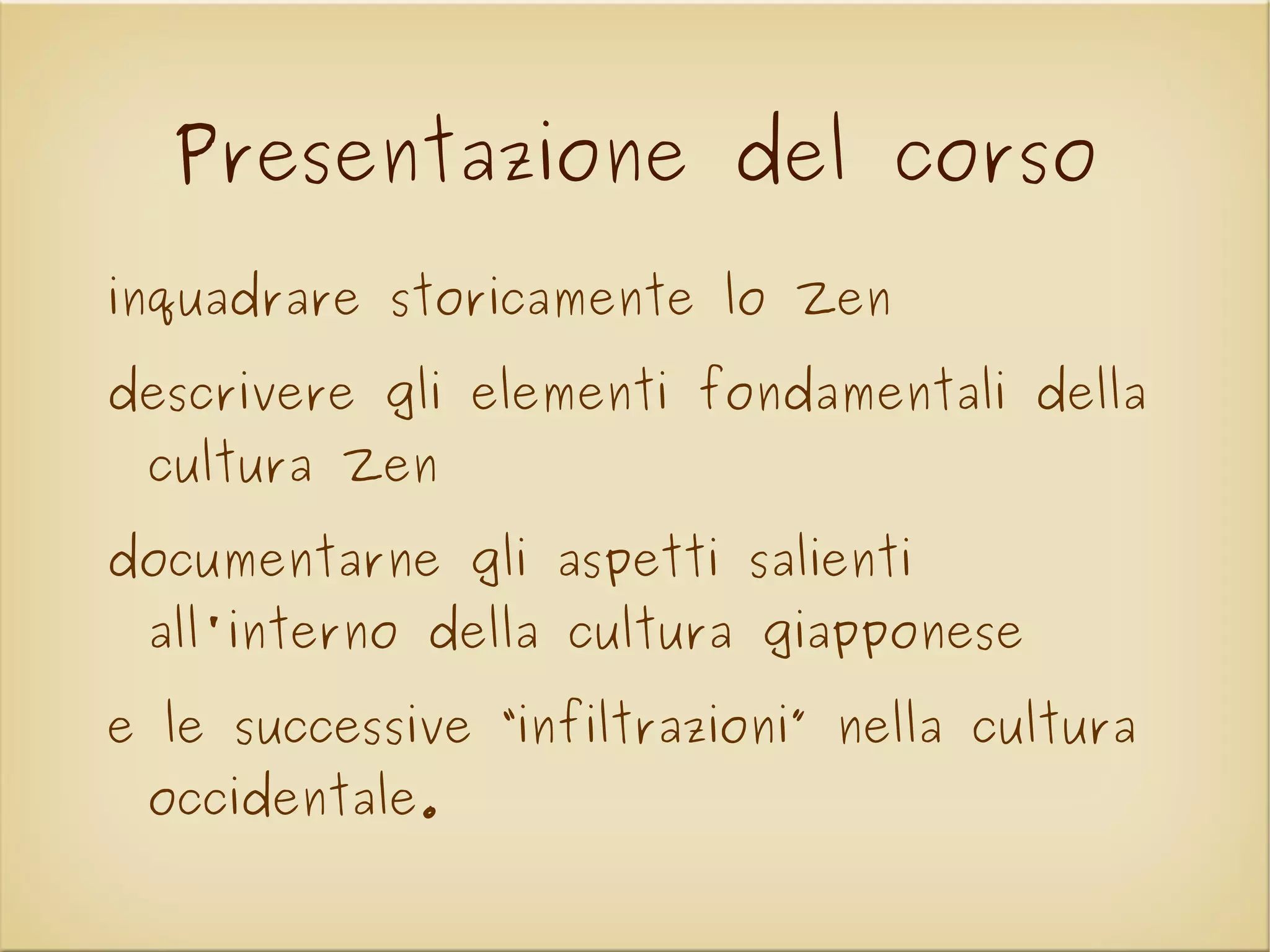 Cultura Zen - Panoramica del Corso | ODP