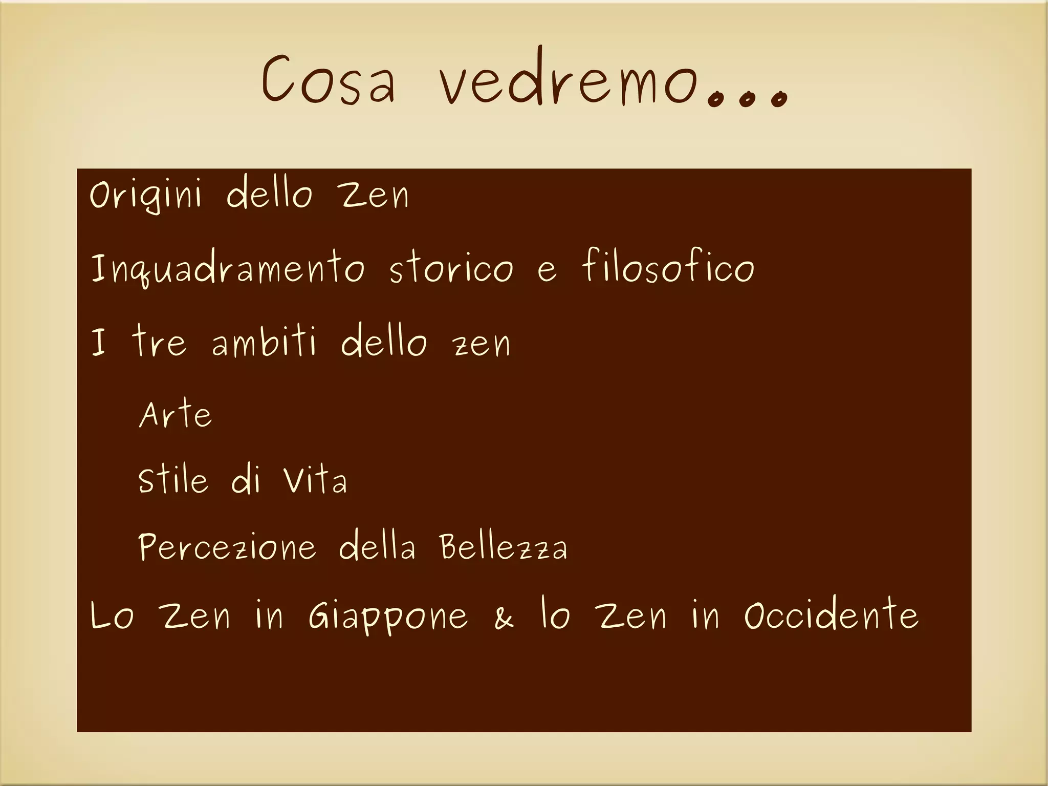 Cultura Zen - Panoramica del Corso | ODP