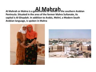 Yemen traditional costumes and food | PPTX