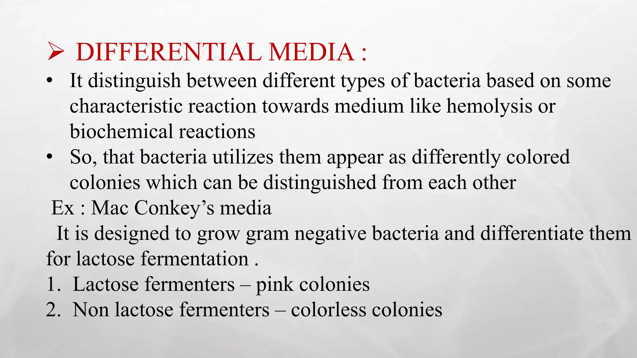 types of culture media | PPT