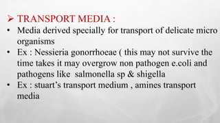 types of culture media | PPTX