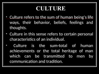 Culture.ppt....... Applied Sociology......... | PPT