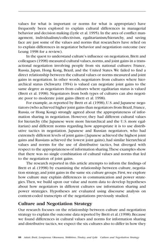 Culture And Negotiation Strategy | PDF