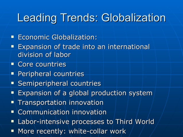 Culture Change, Globalization, and the Future | PPT | Business ...