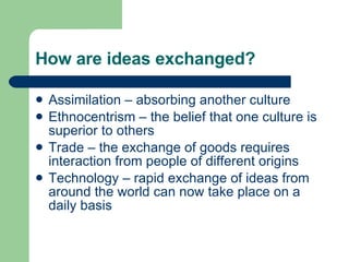 Culture, Customs, And Cultural Diffusion | PPT