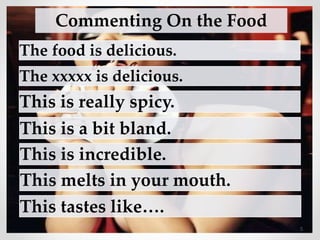 Culture and Entertainment - Eating Out | PPTX