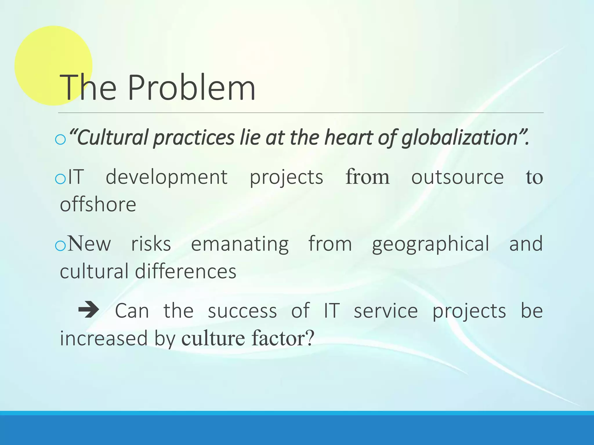 Cultural Factor Analysis in Project Management | PPT