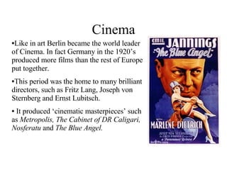 Culture In Weimar Republic Williams | PPT