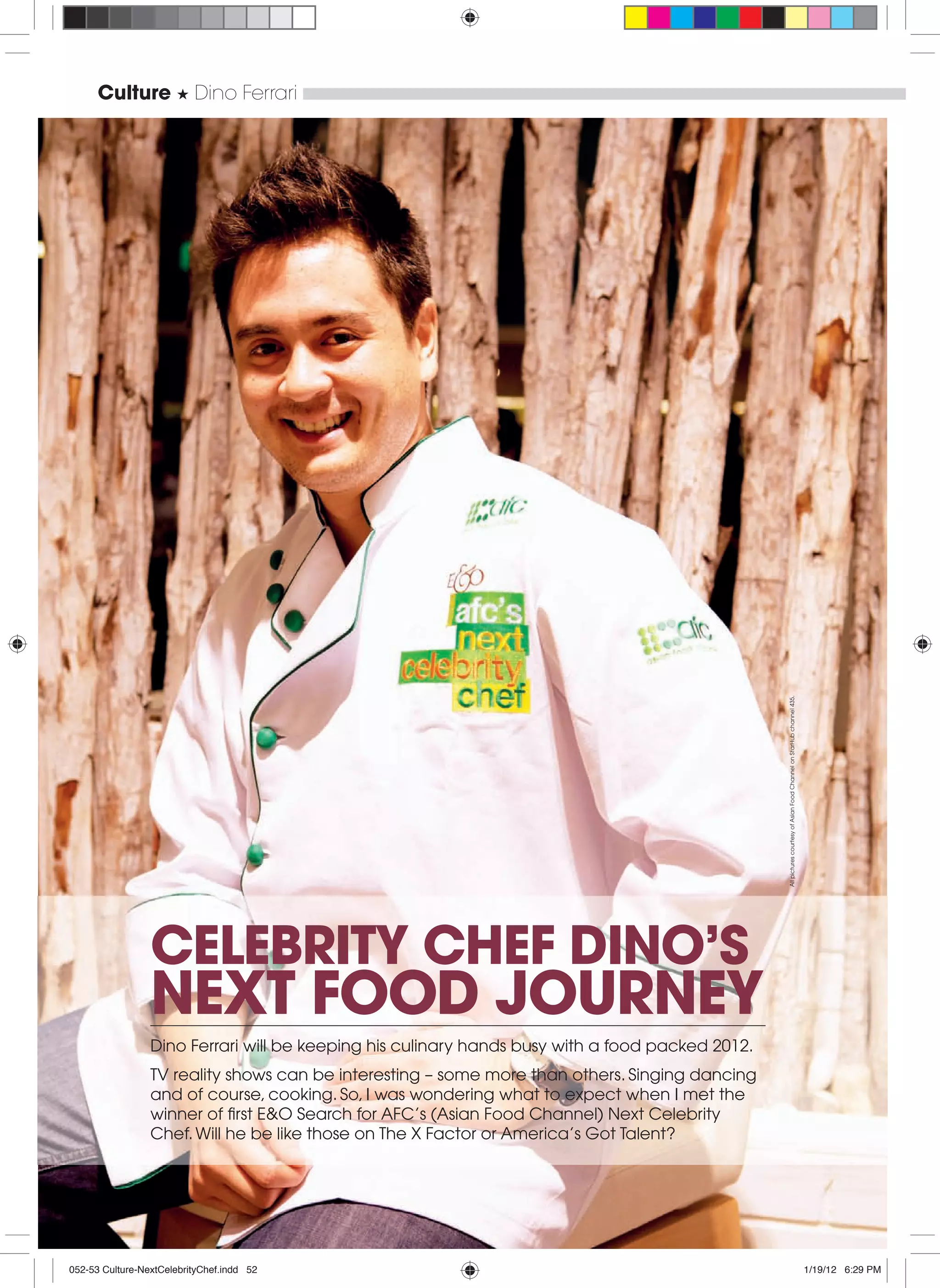 Next celebrity chef, Dino Ferrari on the Asian Food Channel | PDF